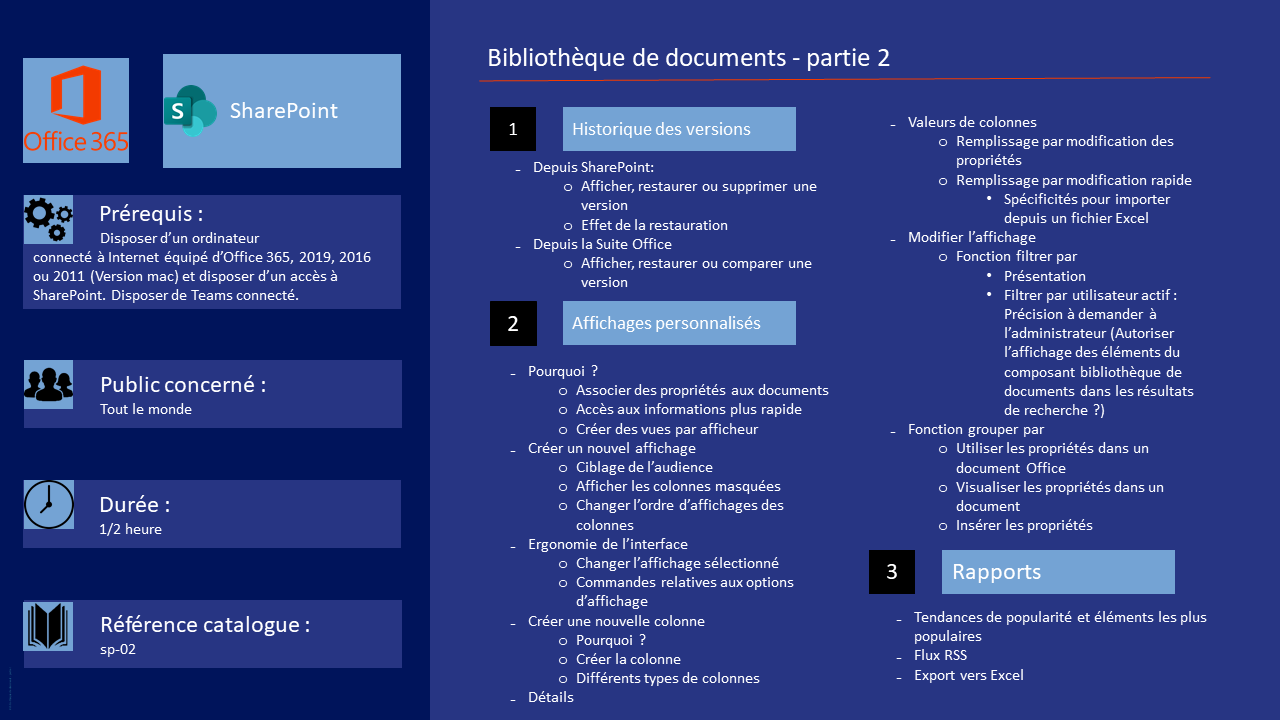 SharePoint Bibliothèque de documents - partie 2 · Libre-service clientèle